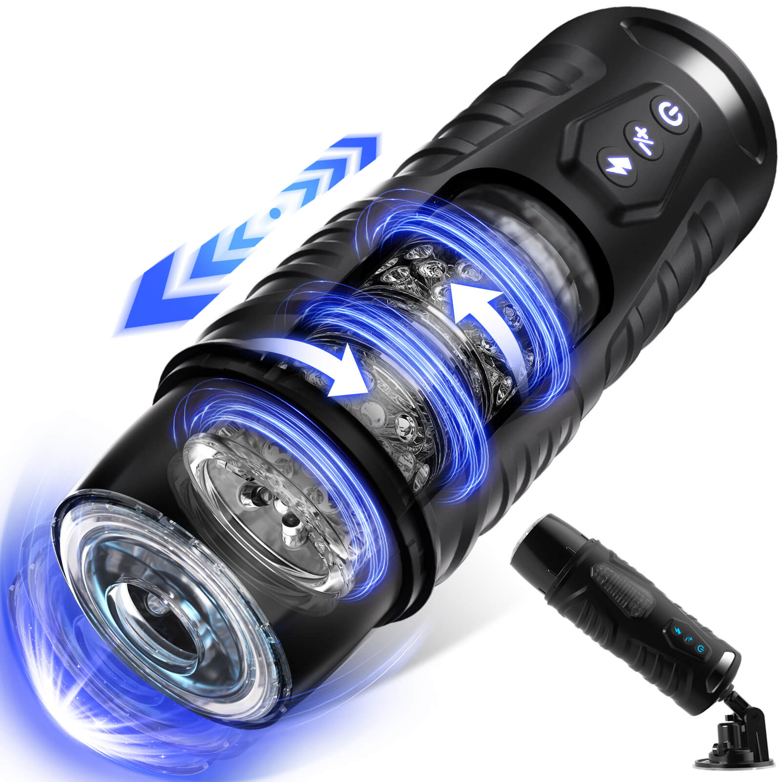 BLACK KNIGHT| Automatic Thrusting & Rotating Male Masturbator Sex Toys – Sohimi